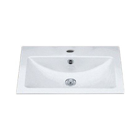 Alape INBOUW LAVABO EB.R585H 585X405MM +KRAANGAT/OVERLOOP WIT