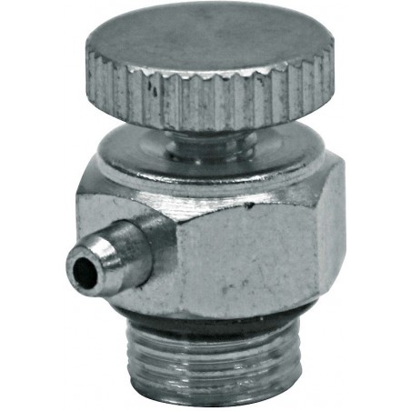 Purgeur chromé de radiateur 1/8"M avec volant manuel