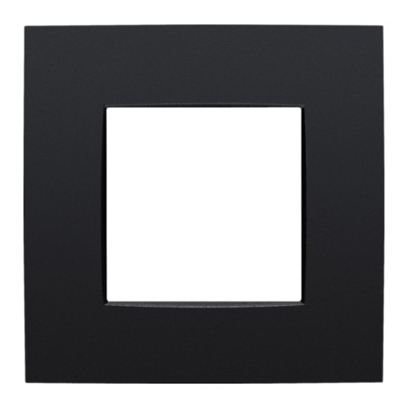 Niko plaque de recouvrement simple noir mat intens